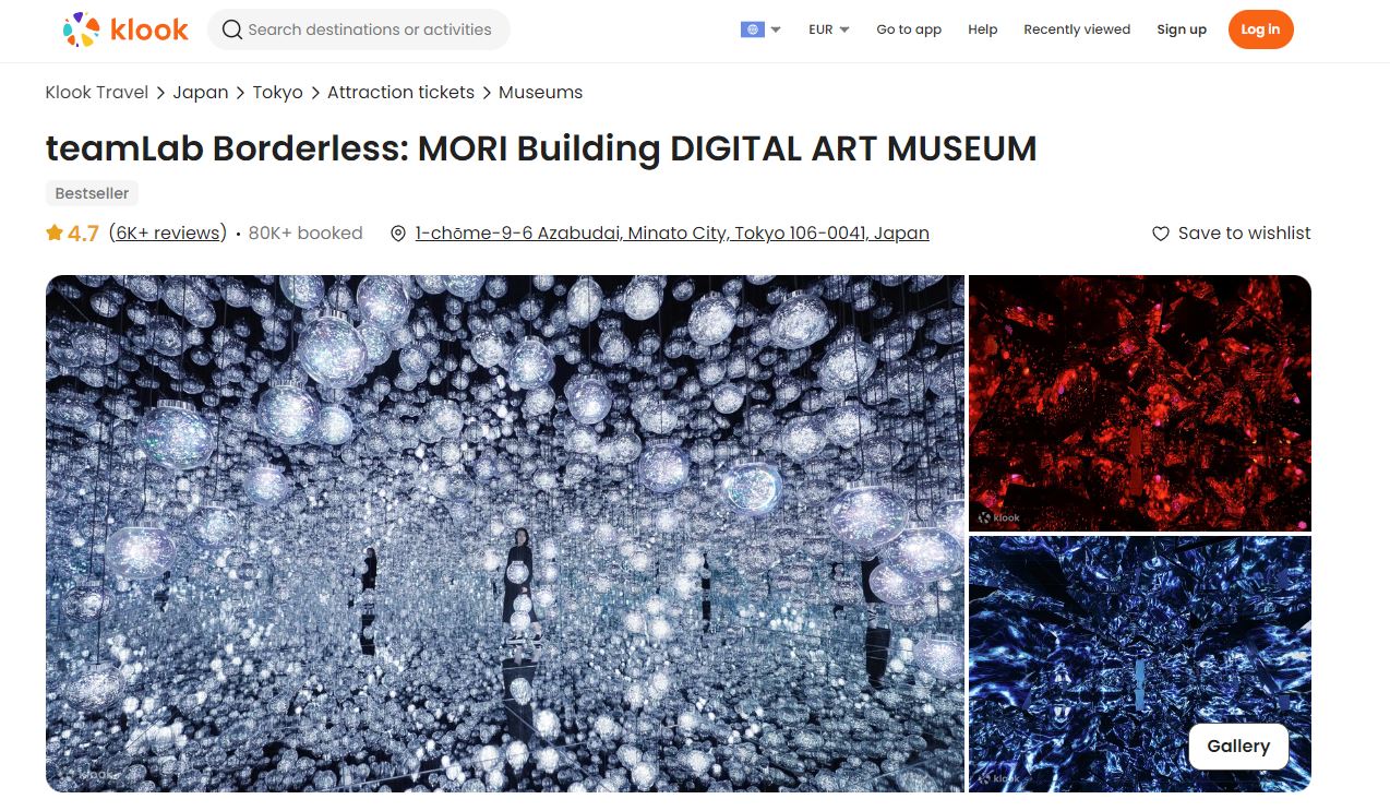 Museo de Arte Digital TeamLab Borderless en Tokio ⛩️